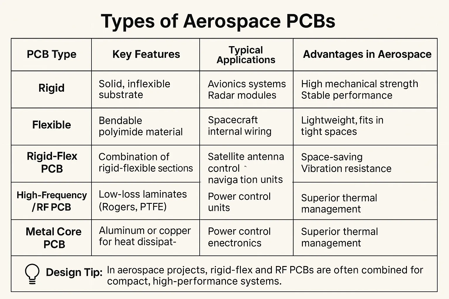Materials for high-performance aerospace PCB applications